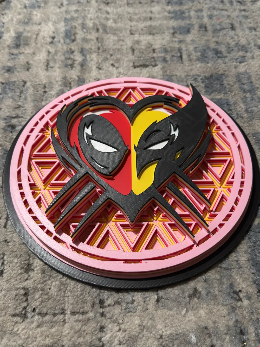 Deadpool & Wolverine Heart Mosaic (5 Colours) by Luke's 3D Prints ...