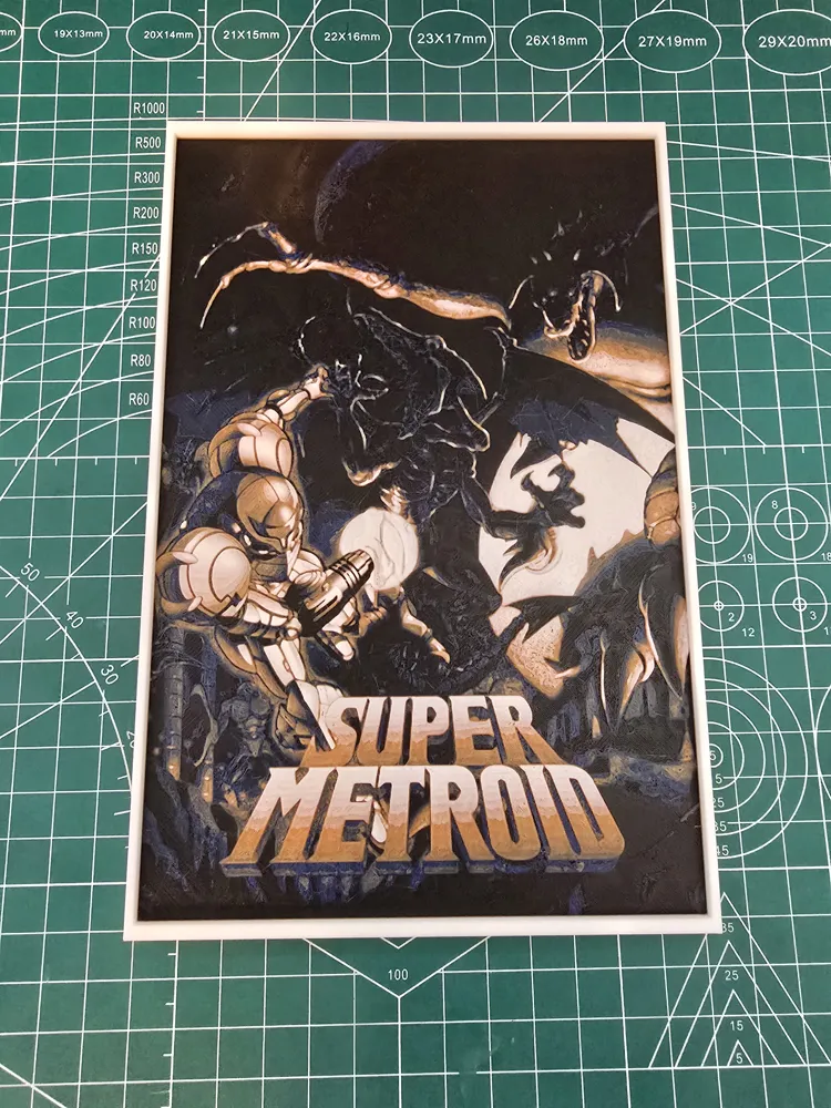 Super Metroid Game Poster - Hueforge Art - Free 3D Print Model - MakerWorld