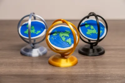 Mini Flat Earth Globe by altair3d - MakerWorld