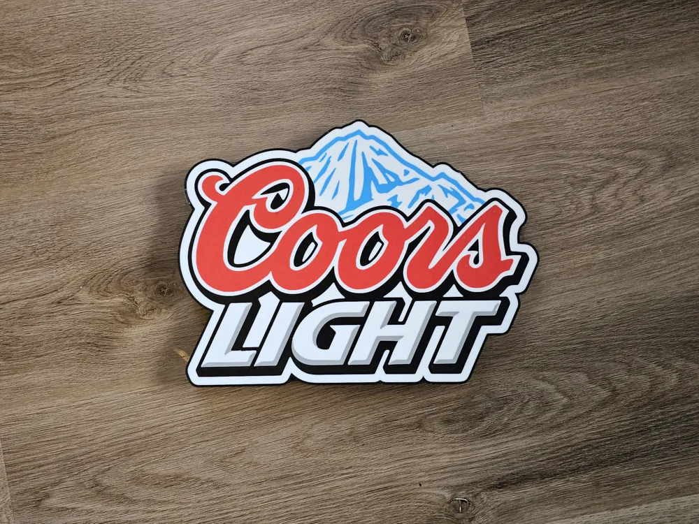 Coors Light LED Lightbox Sign - Free 3D Print Model - MakerWorld