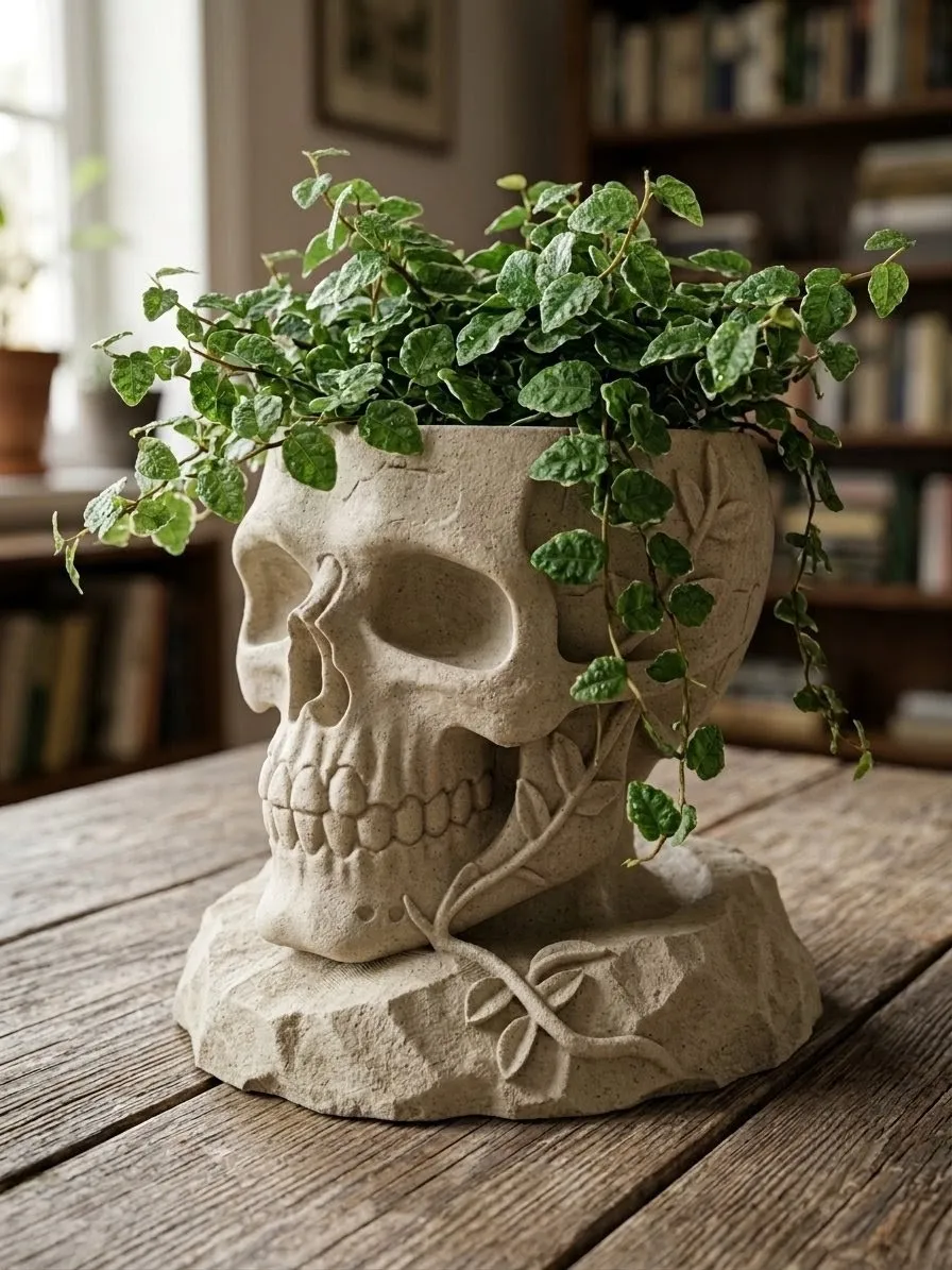Rebirth – Skull Planter - Free 3D Print Model - MakerWorld