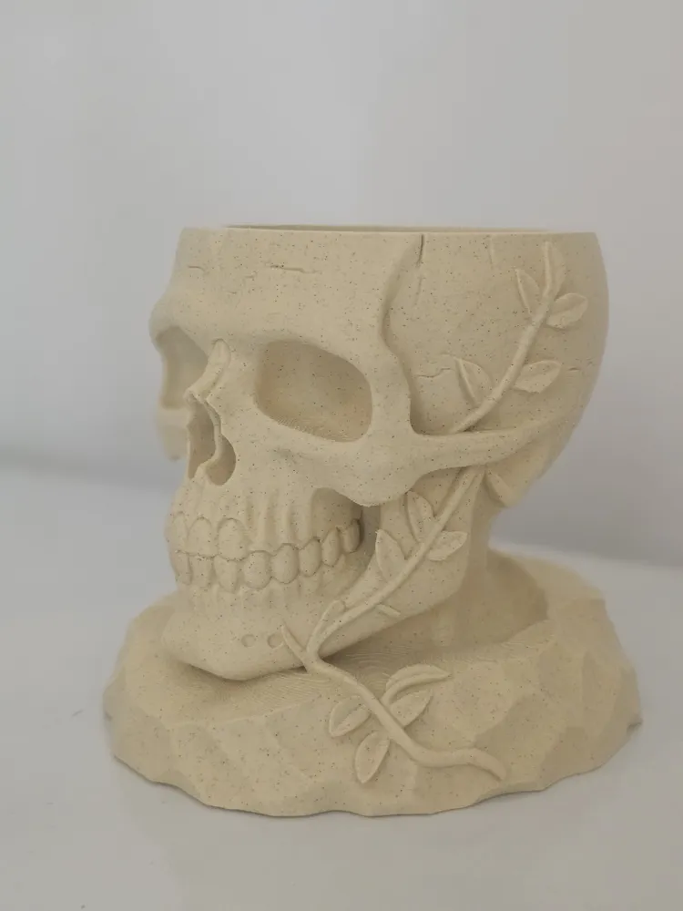 Rebirth – Skull Planter - Free 3D Print Model - MakerWorld