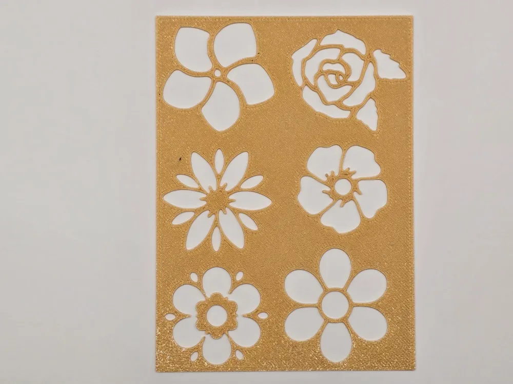 Spring Flower Stencil Template DIY Craft - Free 3D Print Model - MakerWorld