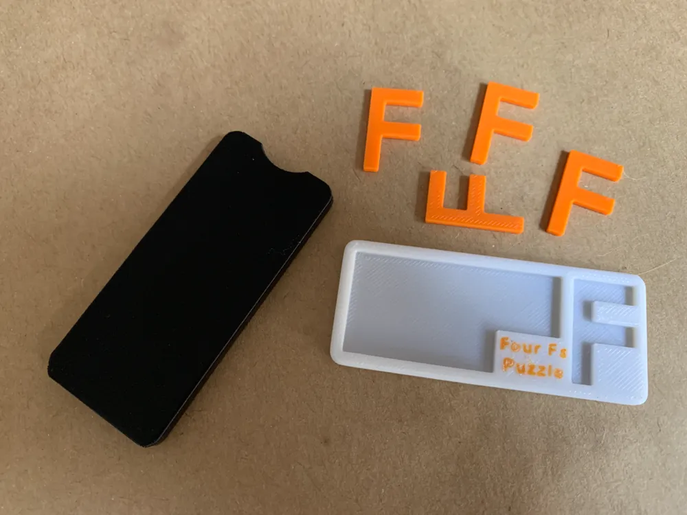 Four F's Puzzle with slide cover Remixed by McFly - MakerWorld