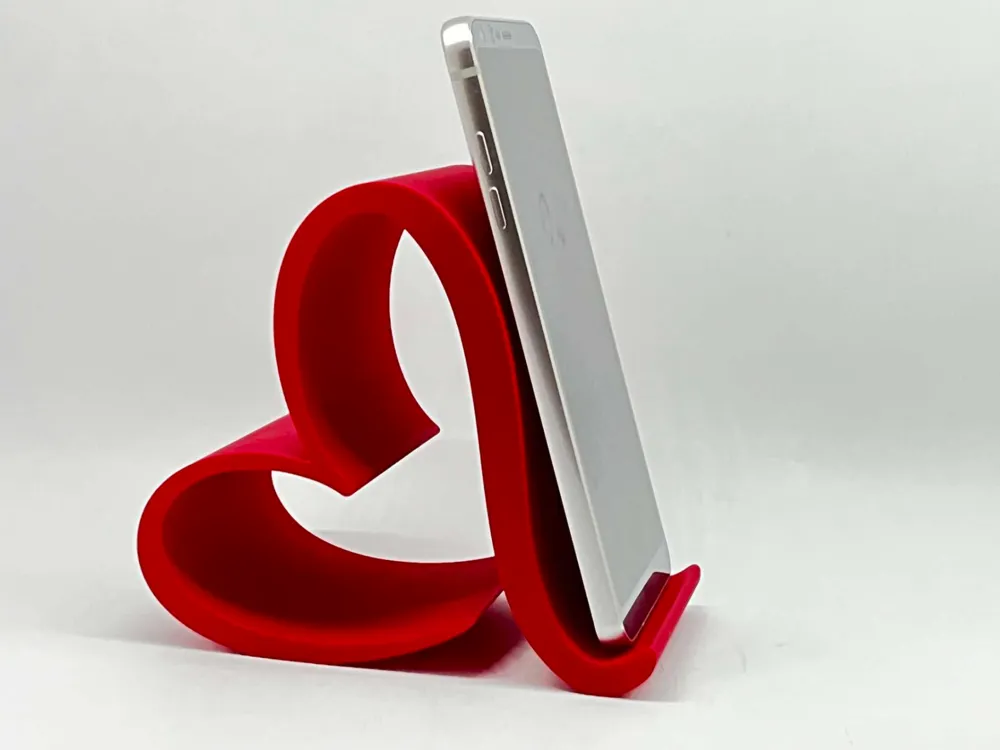 Heart Phone Stand - Free 3D Print Model - MakerWorld