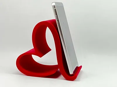 Heart Phone Stand - Free 3D Print Model - MakerWorld