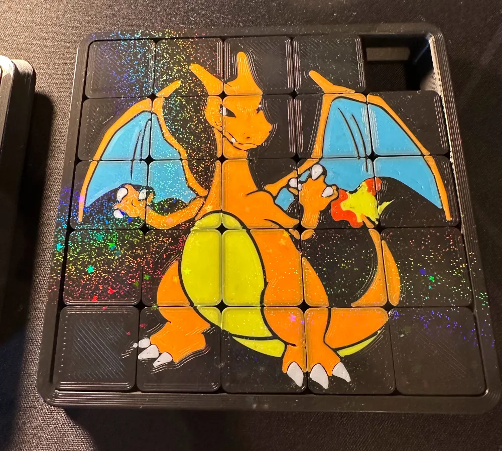 Sliding Puzzle Charizard 5x5 by lochmis - MakerWorld