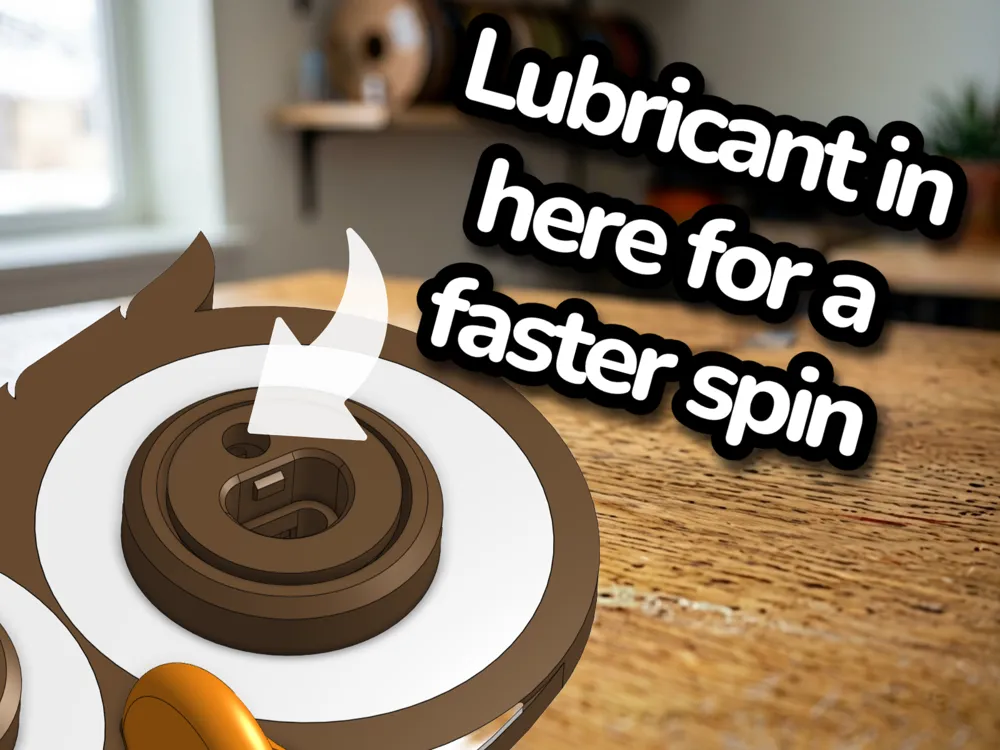 Moody Owl Spinner - Free 3D Print Model - MakerWorld