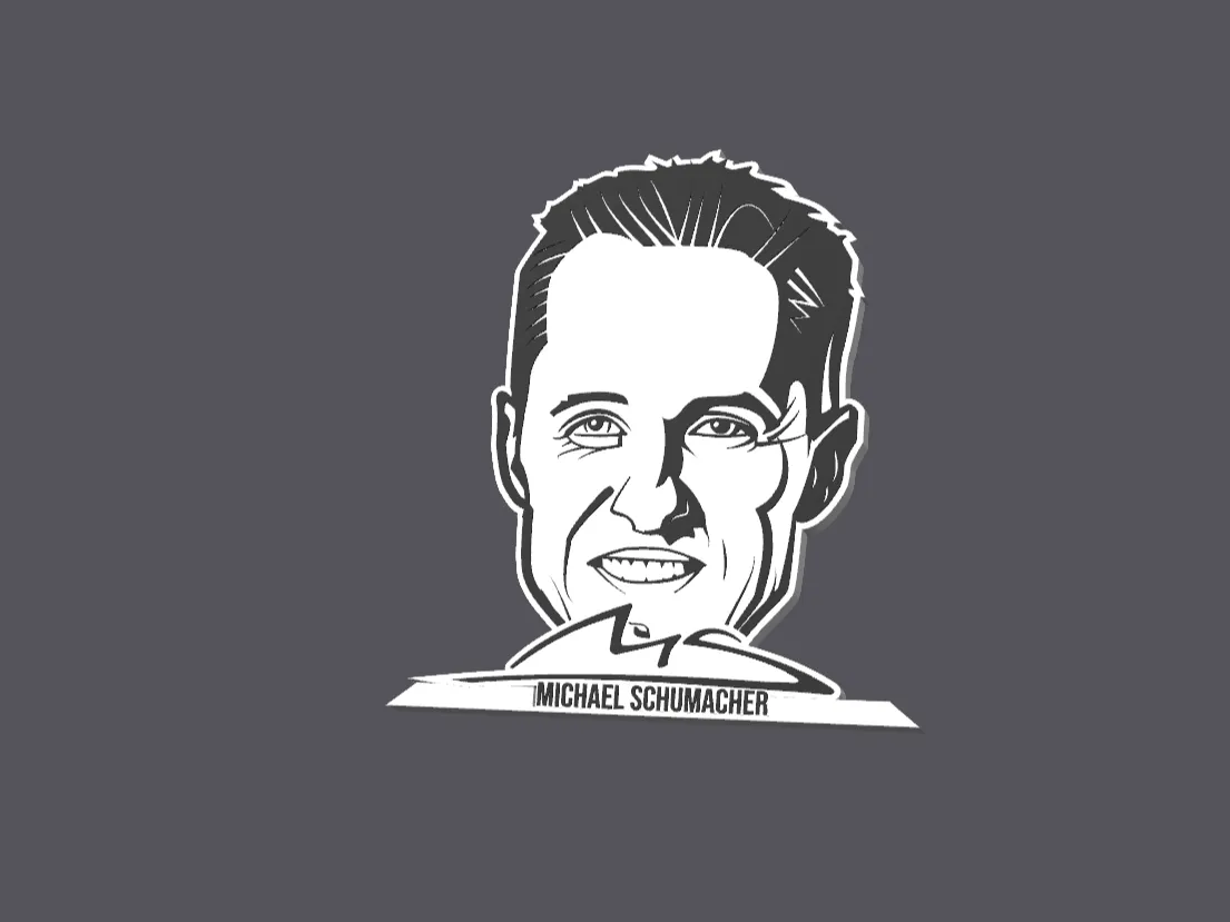 Michael Schumacher Table Stand - Free 3D Print Model - MakerWorld