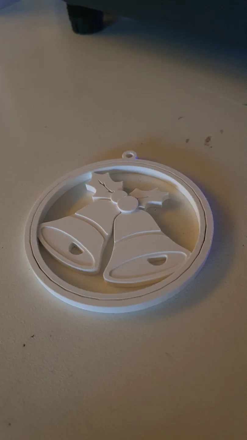 Christmas Jingle Bells Spinning Gyro Ornament by kuuji :) - MakerWorld