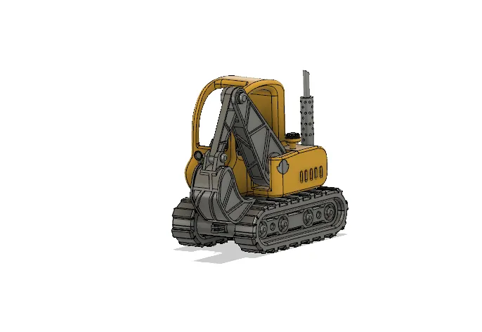 Yellow Excavator version 2 with Movements by Black Jack - MakerWorld