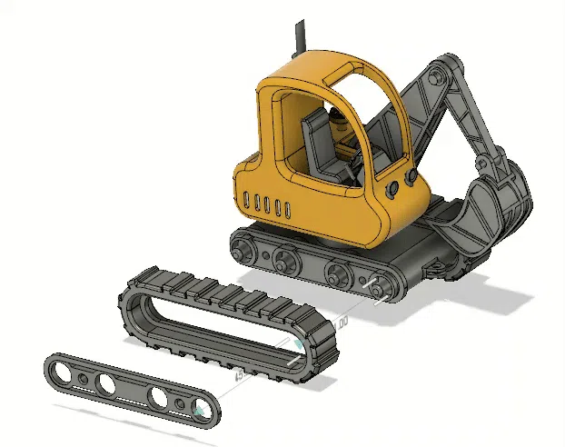 Yellow Excavator version 2 with Movements by Black Jack - MakerWorld