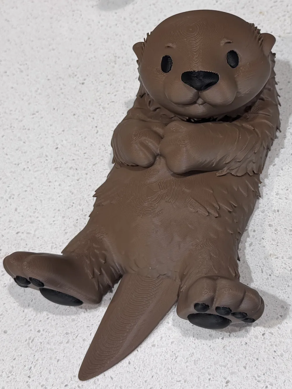 Adorable Sea Otter Floating On Back - Free 3D Print Model - MakerWorld