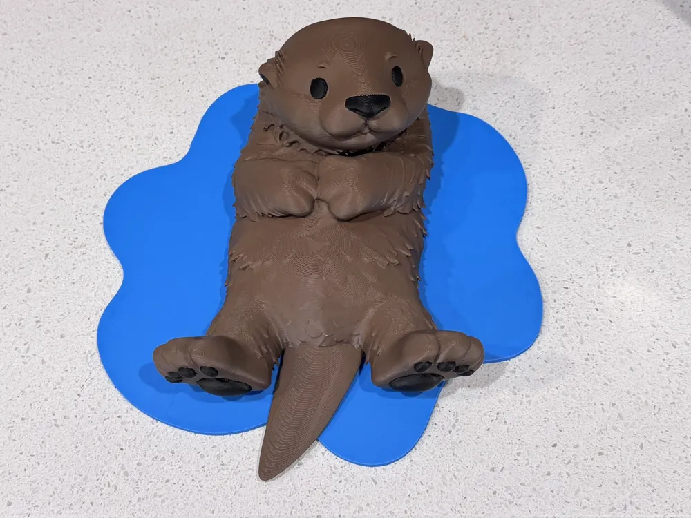 Adorable Sea Otter Floating On Back - Free 3D Print Model - MakerWorld
