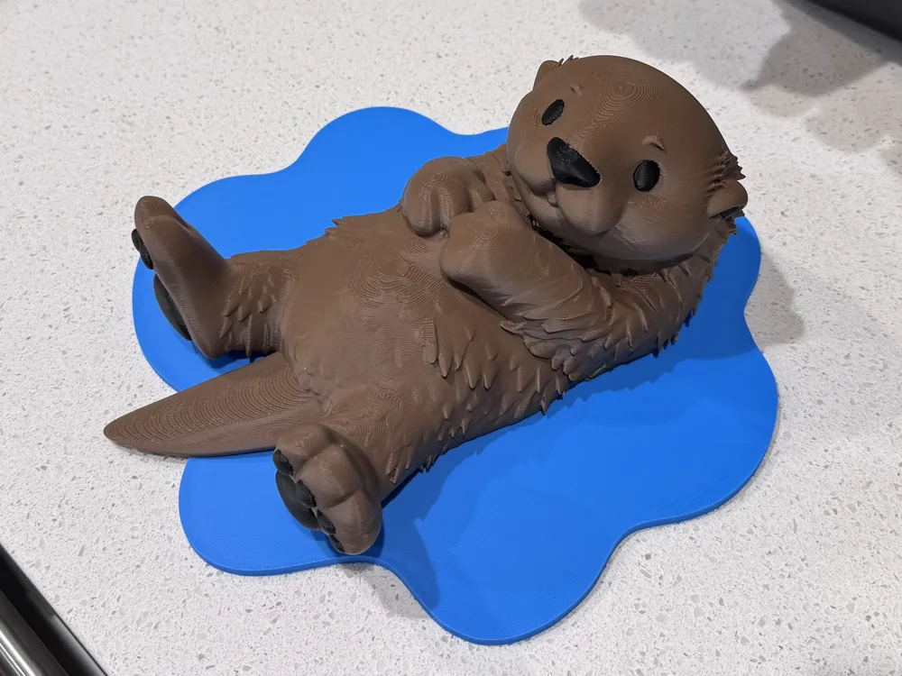 Adorable Sea Otter Floating On Back - Free 3D Print Model - MakerWorld