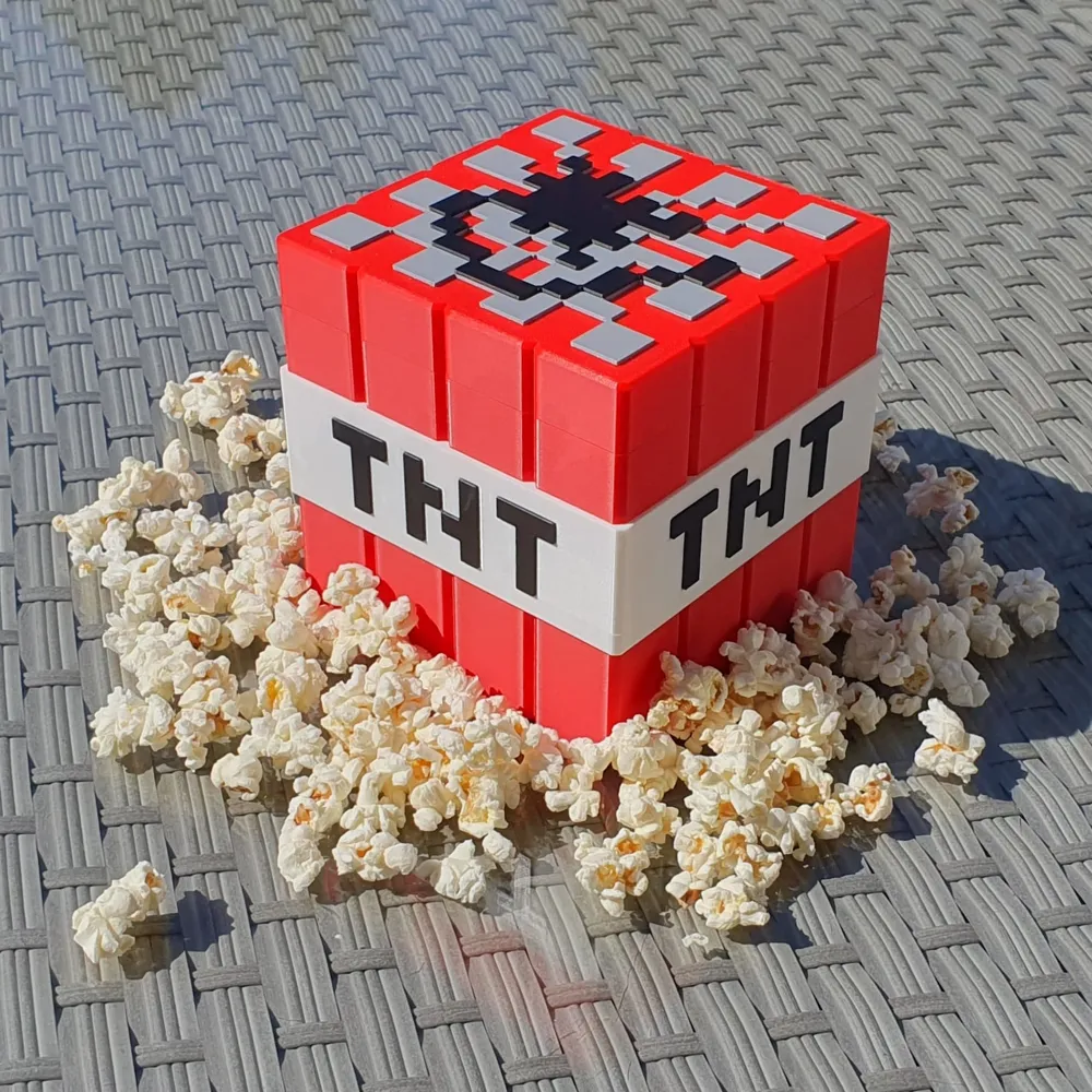 Minecraft Ultimate Popcorn TNT Block Box - No AMS by Zeonia MakerWorld ...