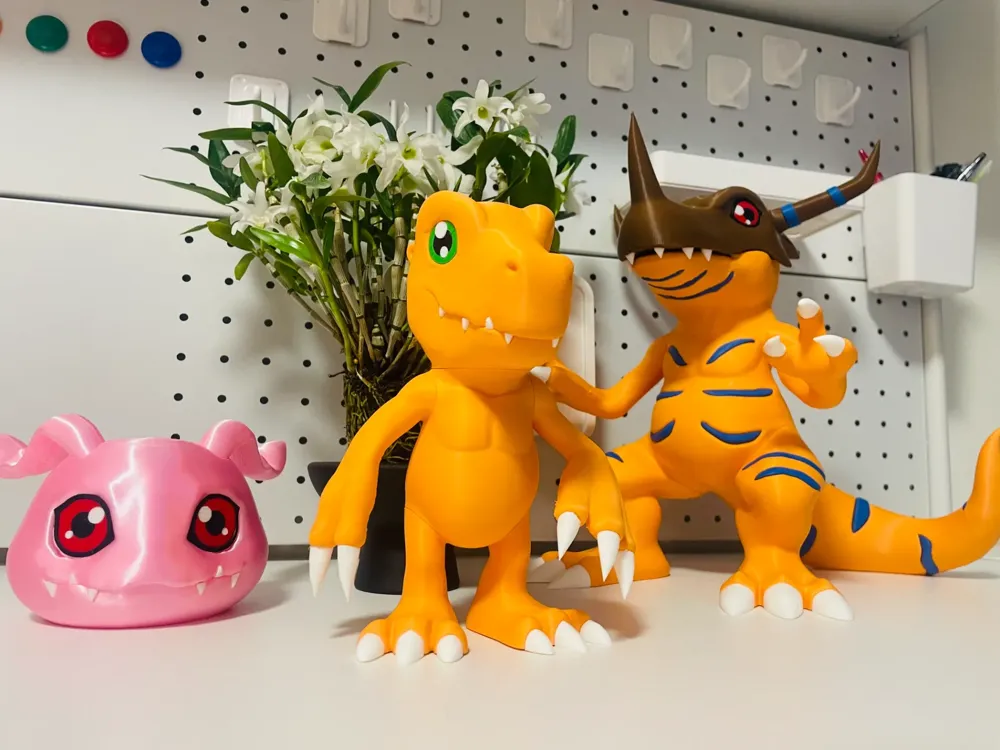 Remasterización: Digimon - Agumon (Ensamblaje por Colores) por 手残的Leo - MakerWorld