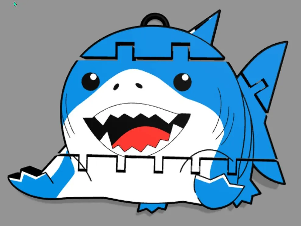 Jeff the Land Shark Flexi - Free 3D Print Model - MakerWorld