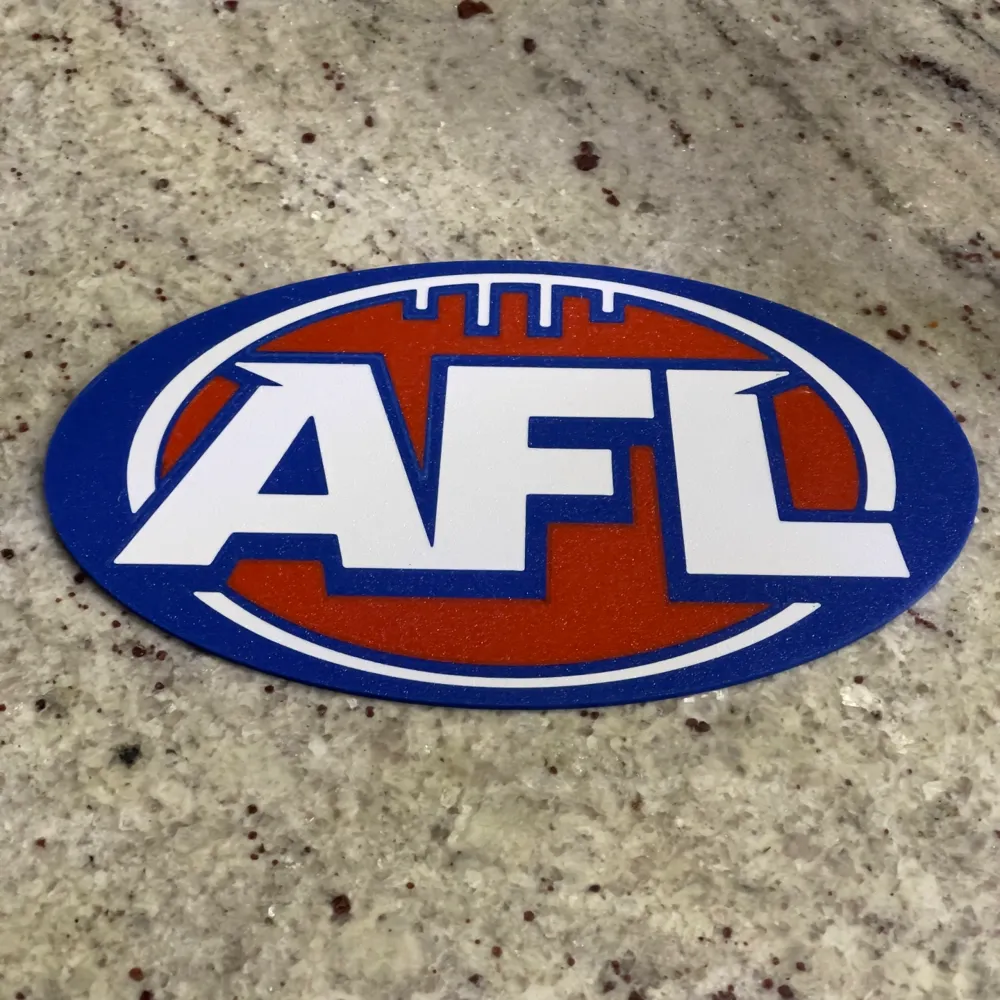 AFL Logo Plate Coaster Wall Sign by tmakeroo - MakerWorld