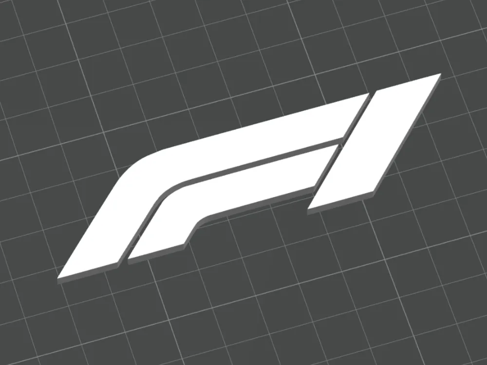 F1 Racing Logo - 3D Printed Logo - Free 3D Print Model - MakerWorld