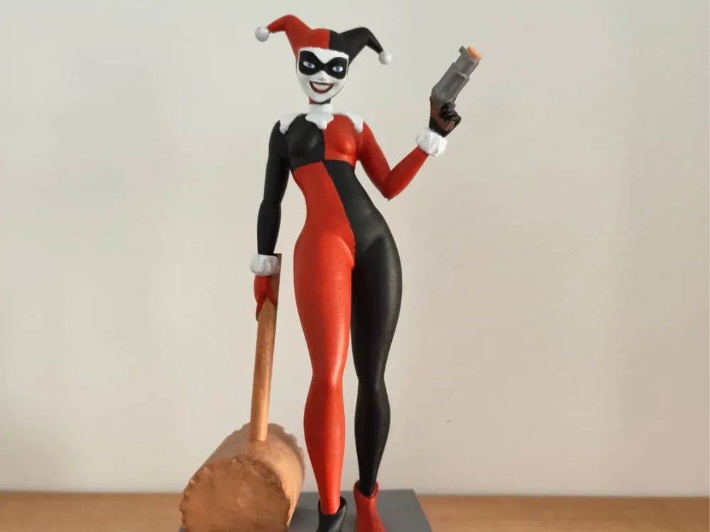 Harley Quinn - Cartoon Style - Fan art - Free 3D Print Model - MakerWorld