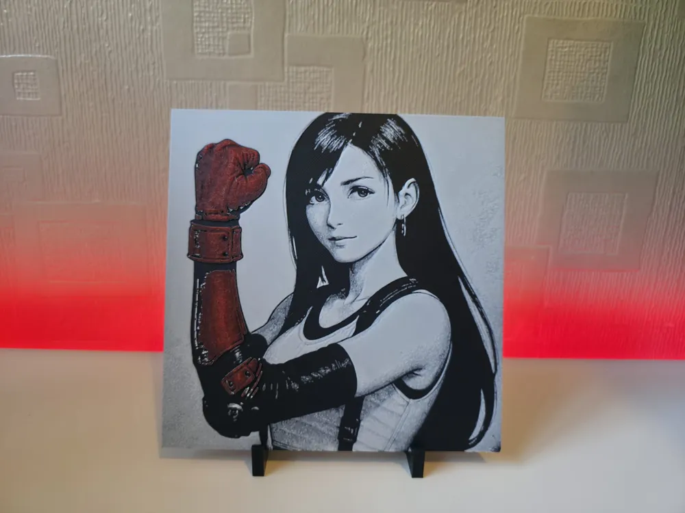 Tifa Lockhart Final Fantasy Hueforge - Free 3D Print Model - MakerWorld