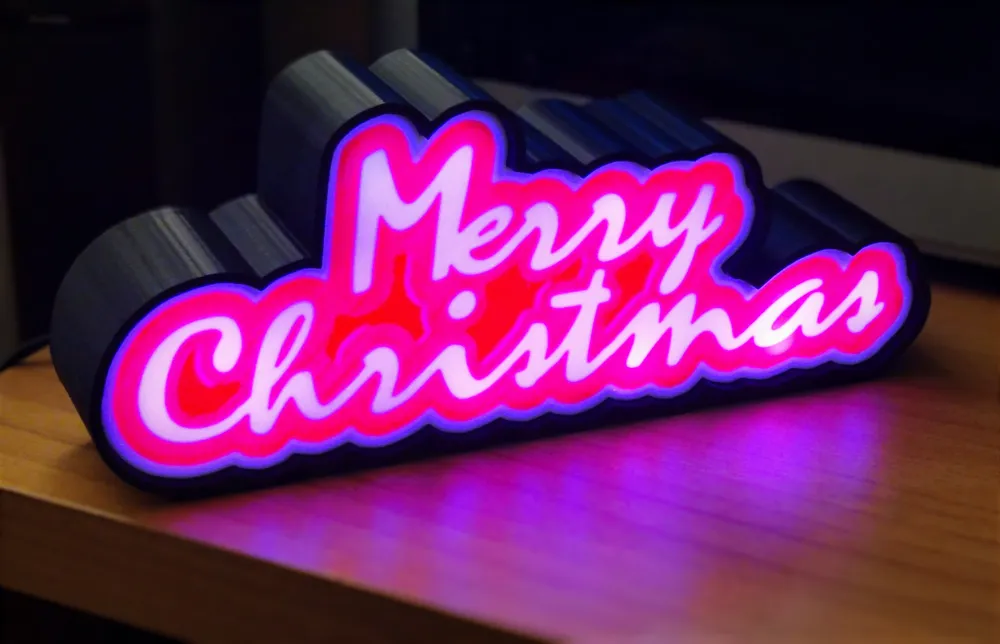 Merry Christmas Led Lightbox by Archork - MakerWorld