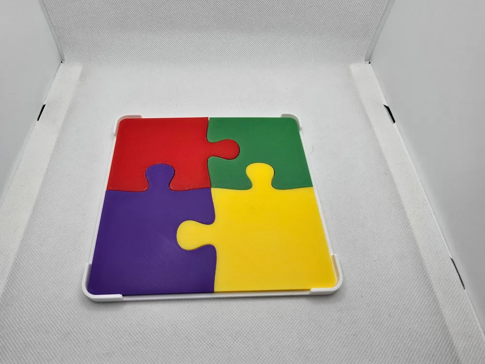 Puzzle Piece Coaster Set w/ Holder by PLAYERFORGE - MakerWorld