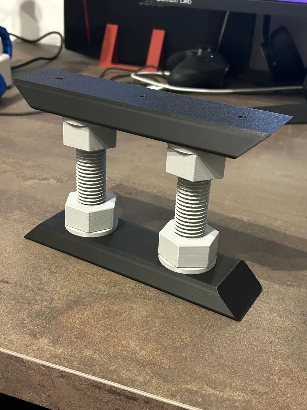 industrial style monitor riser/ stand by Nik17 MakerWorld: Download ...