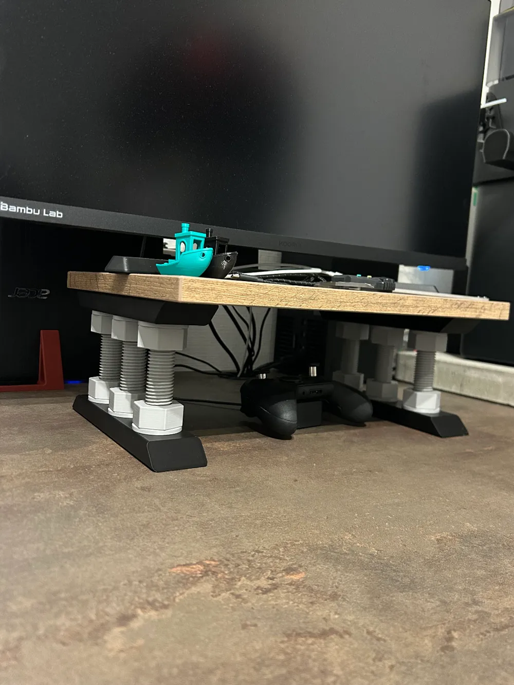 industrial style monitor riser/ stand by Nik17 MakerWorld: Download ...