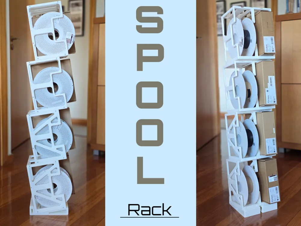 Racks4All - Spools Rack by Jorge Rui MakerWorld: Download Free 3D Models
