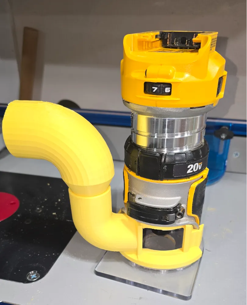 Sawdust Extraction Module for DeWalt Router Remixed by Youngbru ...