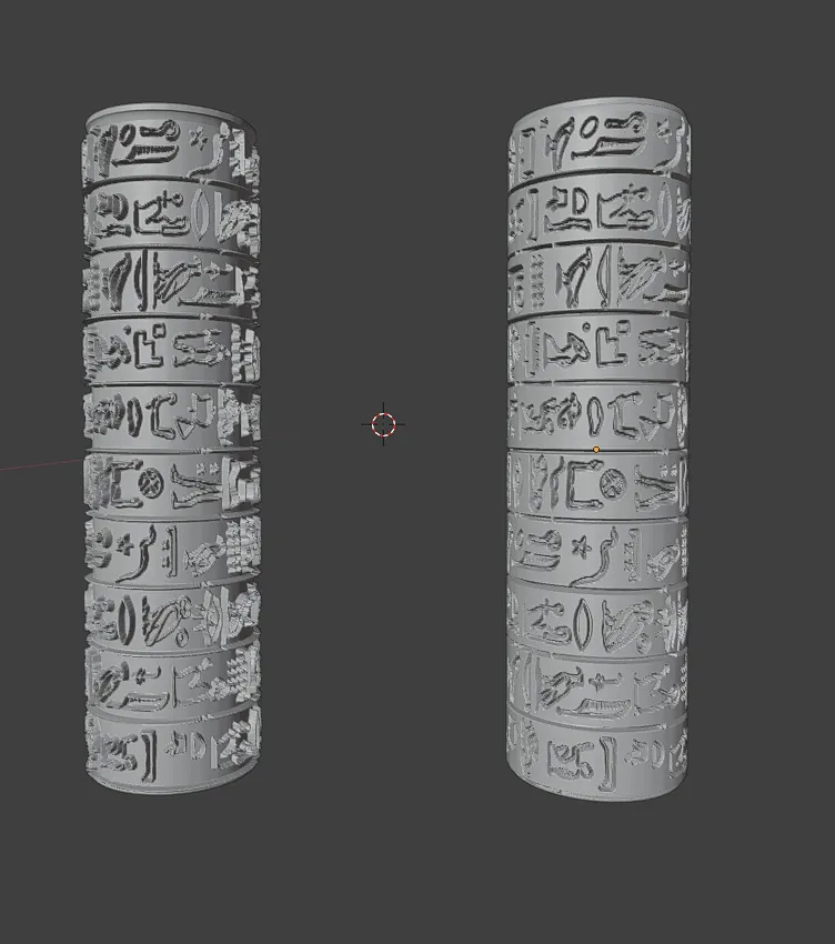 Texture Roller V45 | Egyptian Hieroglyphs - Free 3D Print Model ...