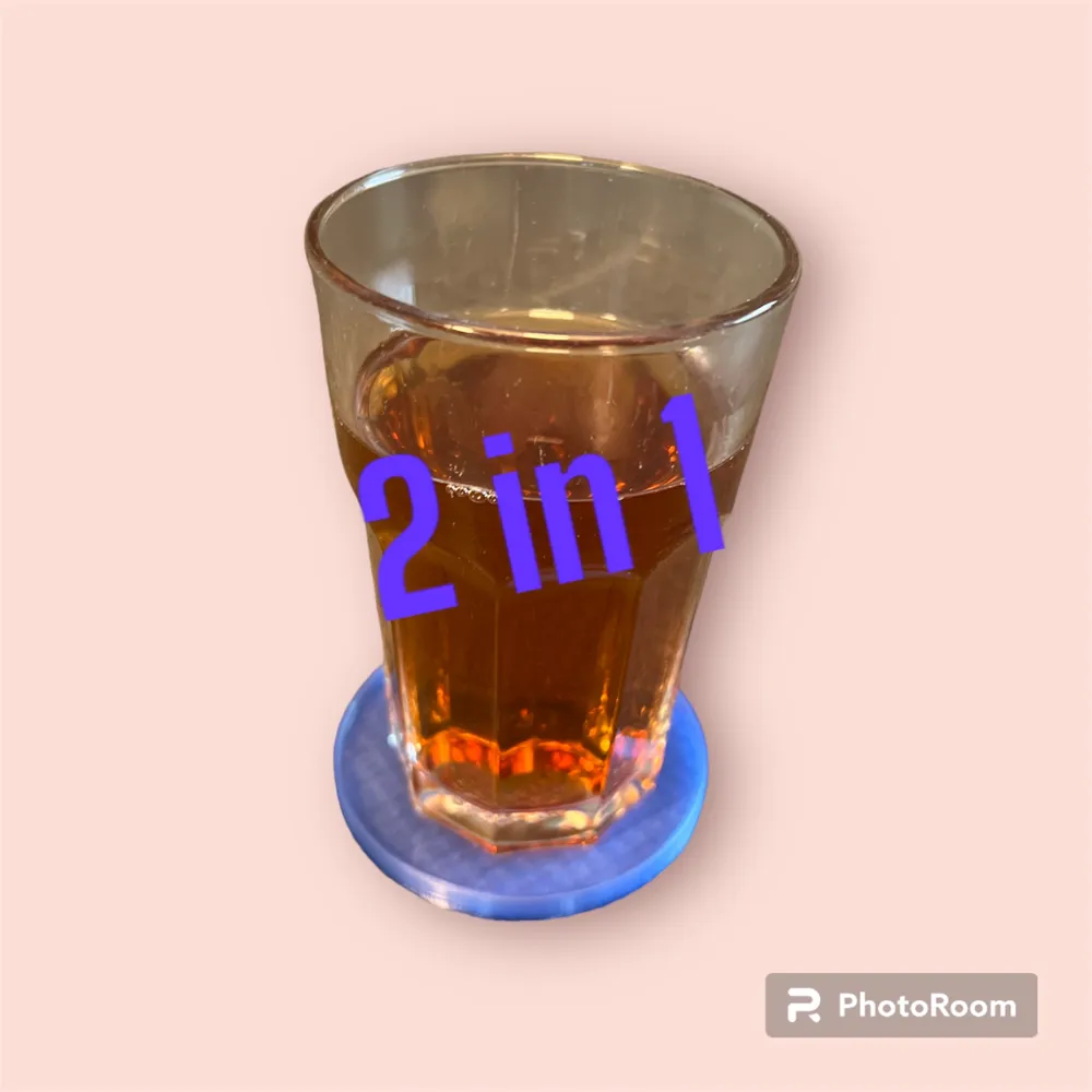 2 in1 drinking glass cover and coaster by ic3cub3 - MakerWorld