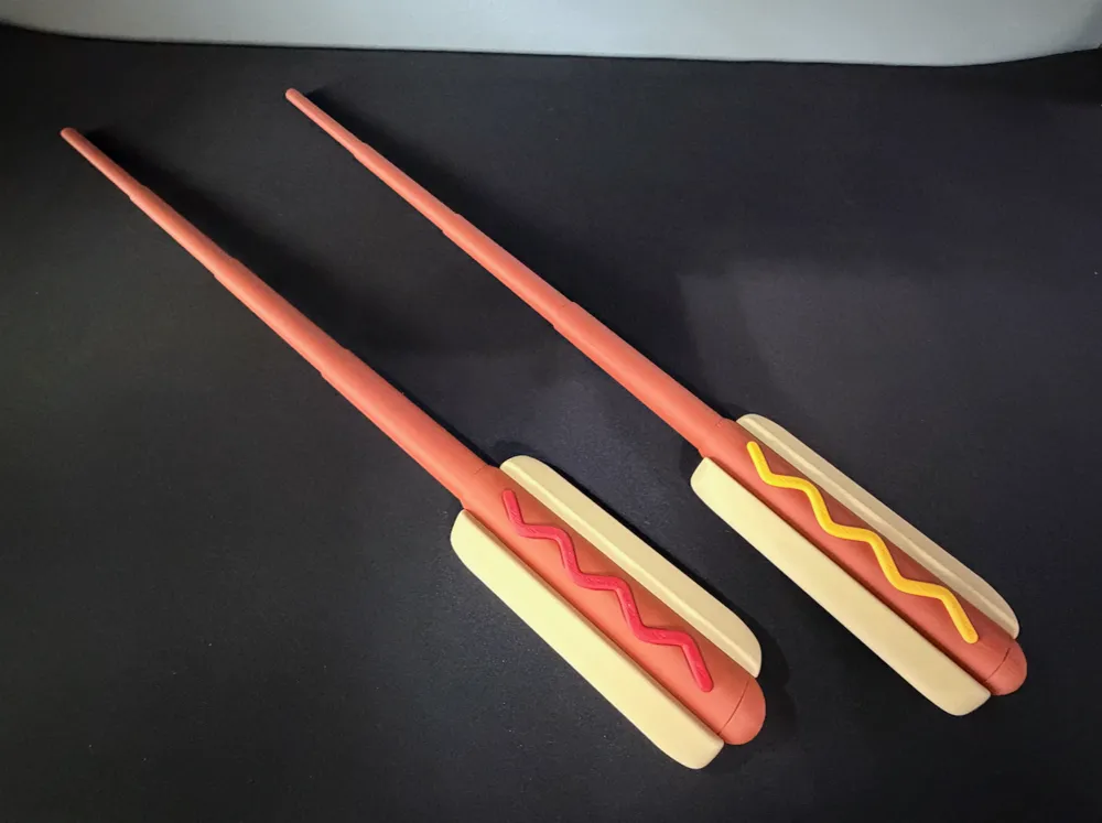 Hot Dog Sword (Collapsible) - Free 3D Print Model - MakerWorld