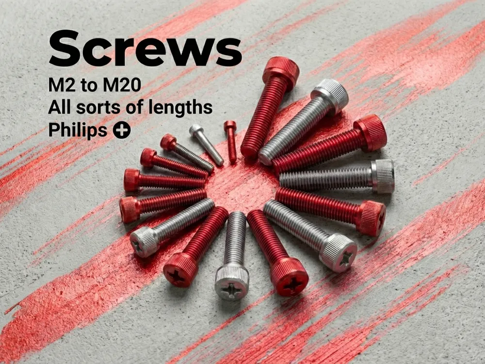 M2 - M10 Phillips Screws (all sorts of lengths) - Free 3D Print Model ...