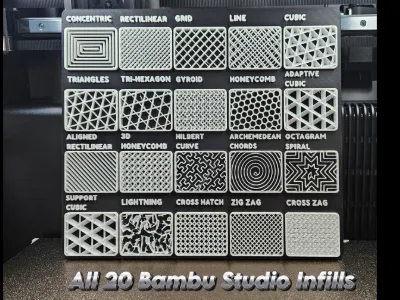 All 20 Infill Reference Card by p666buc MakerWorld: Download Free 3D Models