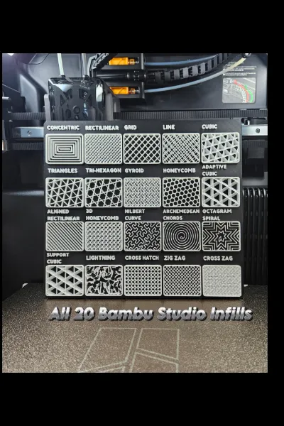 All 20 Infill Reference Card by p666buc MakerWorld: Download Free 3D Models