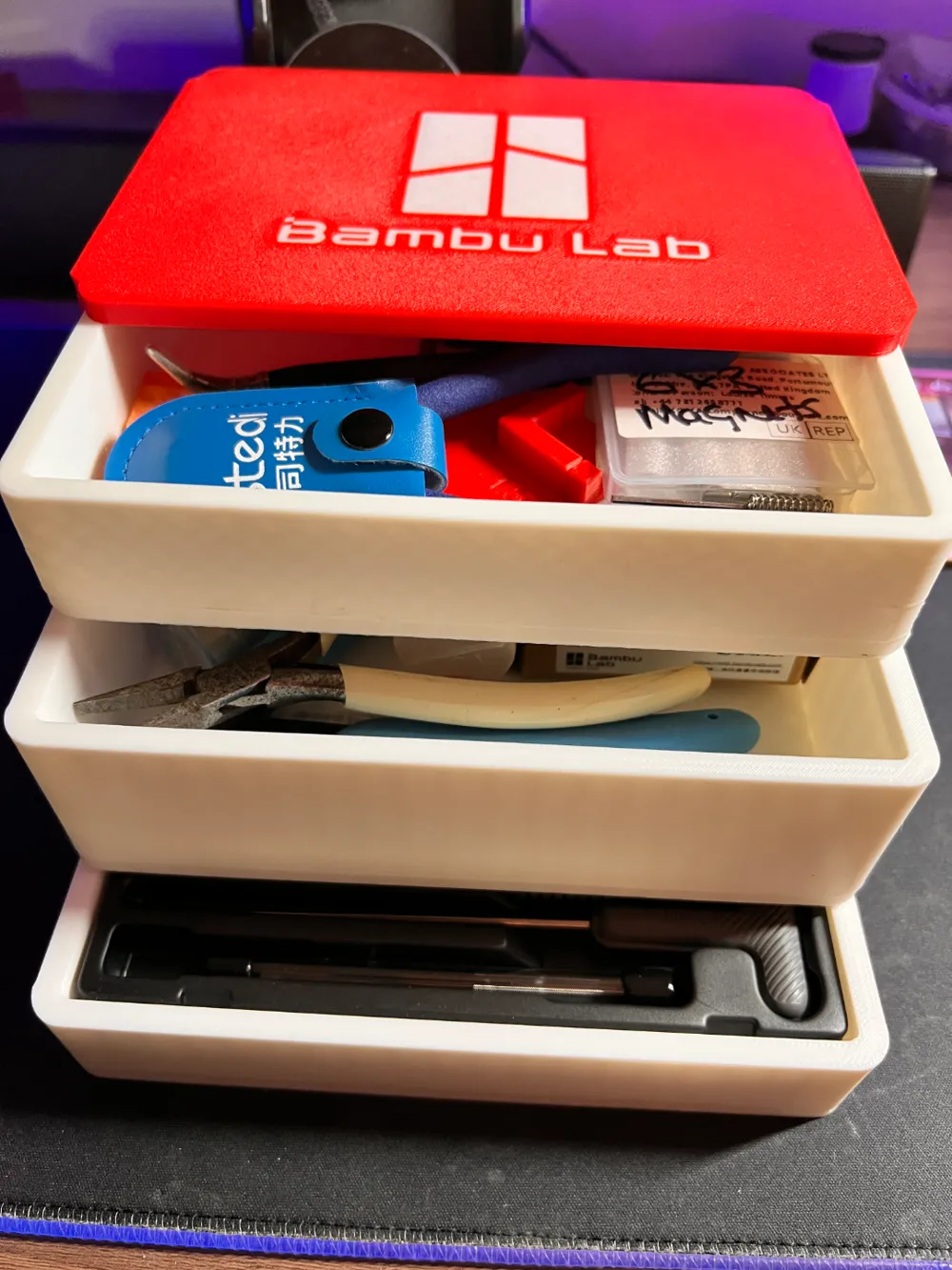 Stackable Bambu accessories boxes Remixed by Alfa_sentry - MakerWorld