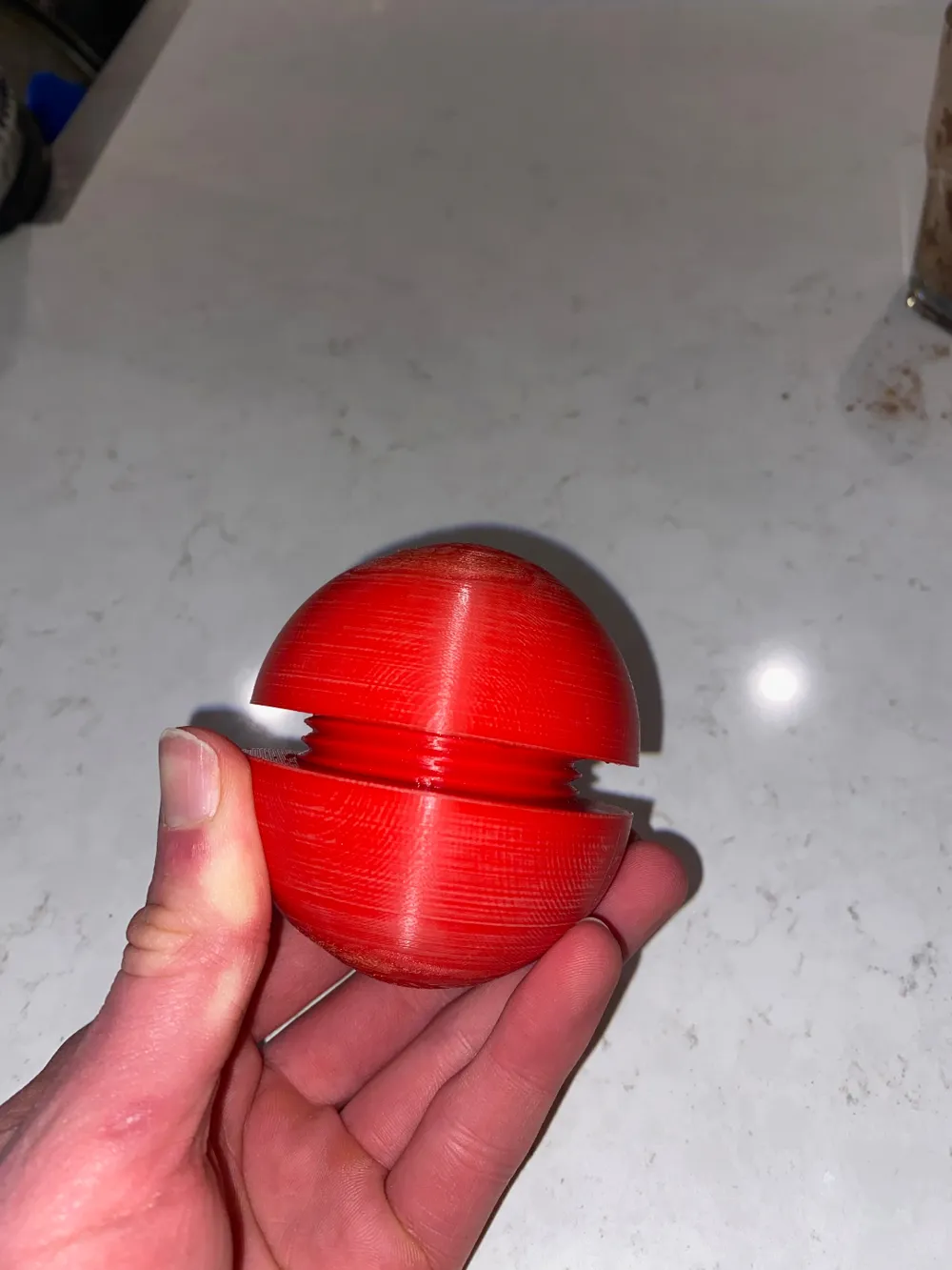 Spherical Threaded container 6.85 cm Diameter by nrowe06 - MakerWorld