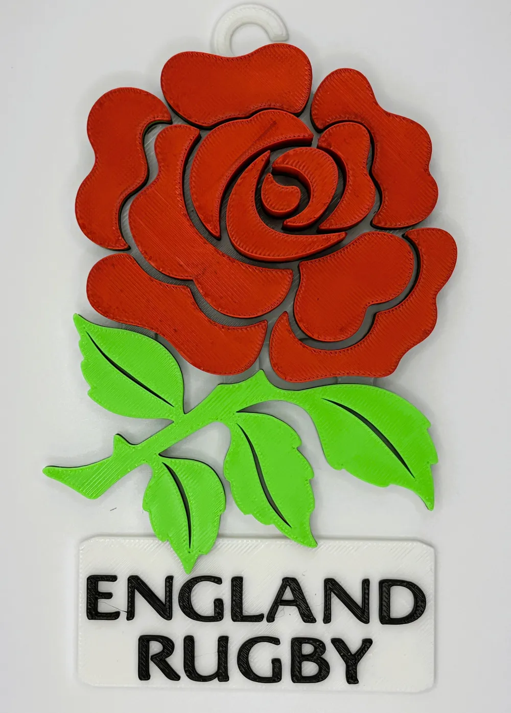 England Rugby (Red Rose) - Pendant & Chain - Free 3D Print Model ...