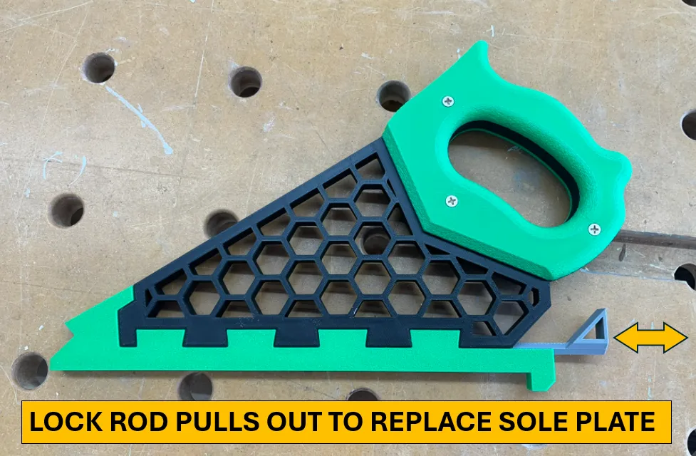 Wood Push Stick w/ Replaceable Sole / Heel - Free 3D Print Model ...
