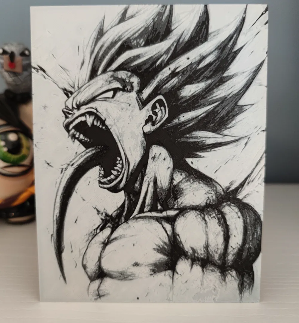 Hueforge Goku Super Saiyan with Venom by Litolunar - MakerWorld