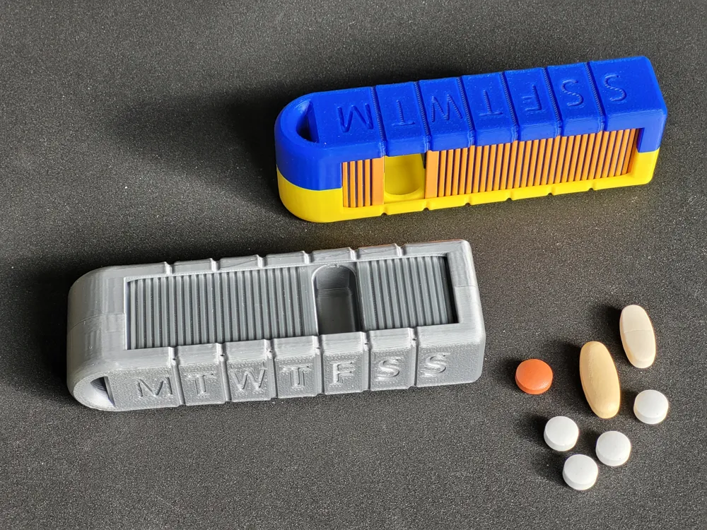 Pill Box with Slider Lid by H2Jack Concepts MakerWorld: Download Free ...