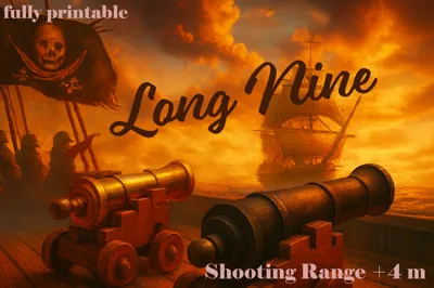 Long Nine – Ship Cannon - Free 3D Print Model - MakerWorld