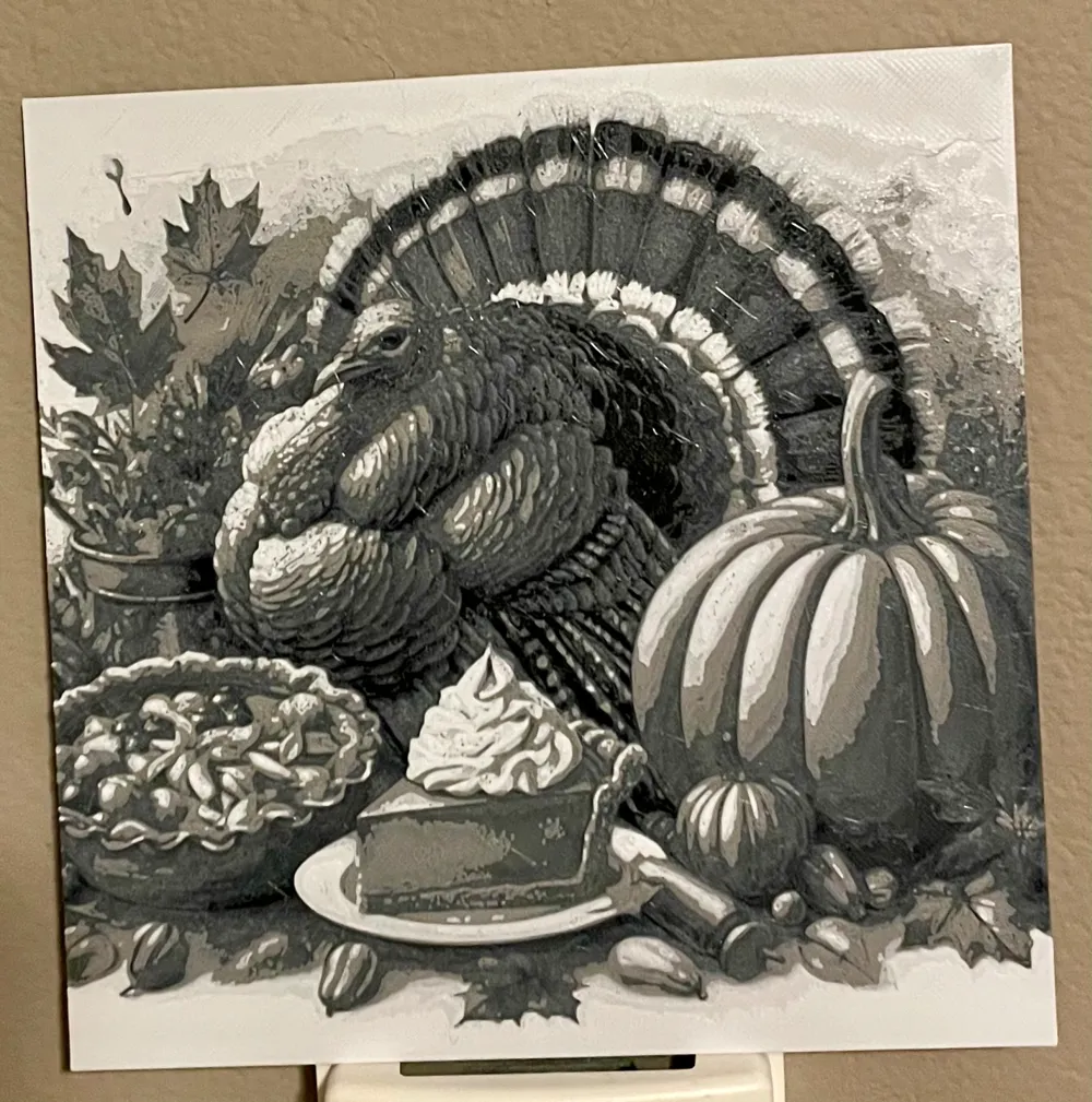 Thanksgiving - Hueforge 4 color filament painting by Swiger3D - MakerWorld