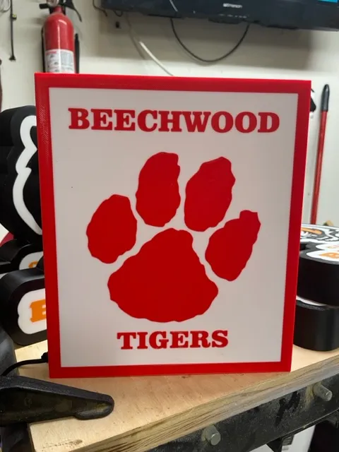 Beechwood Tiger Lightbox by Websters Creations - MakerWorld