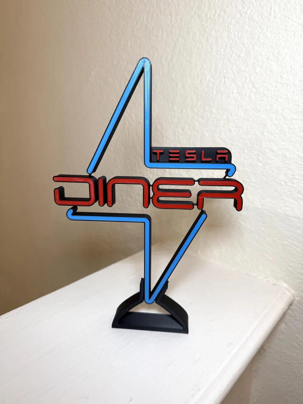 Tesla Diner Sign - Free 3D Print Model - MakerWorld