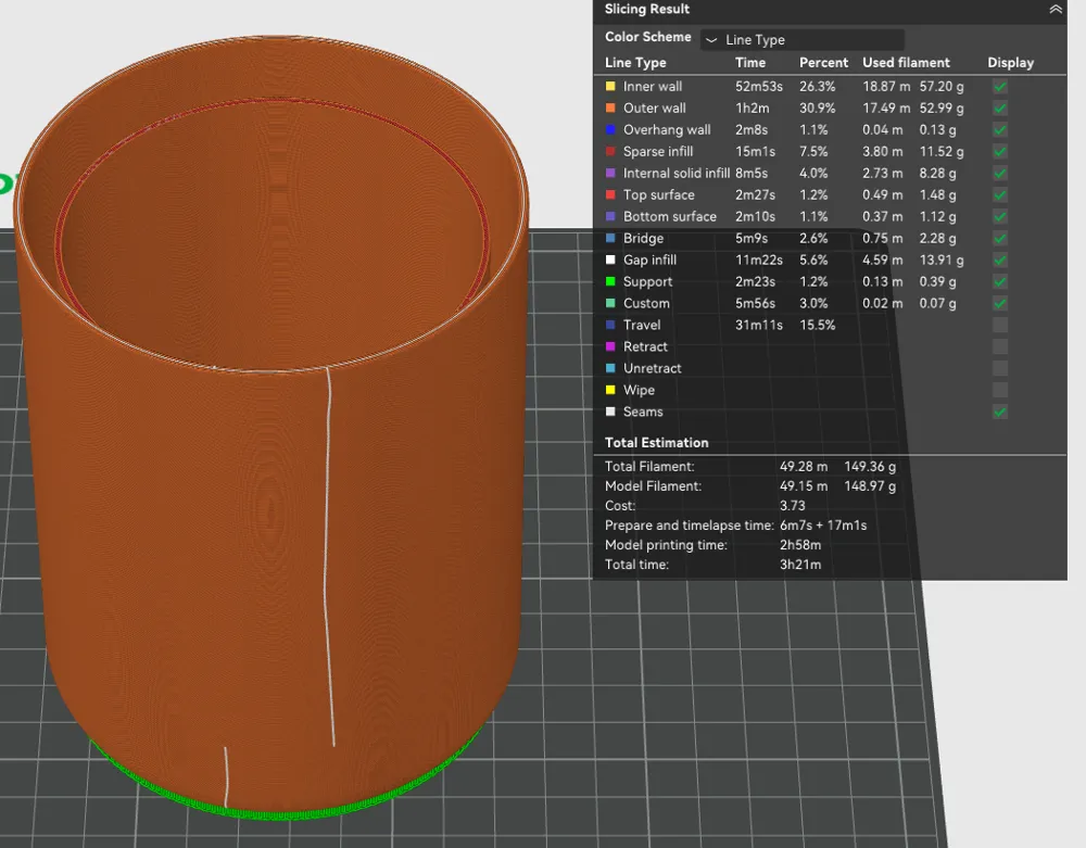 Cardboard Spool as filament infill for Flower Pot by ...