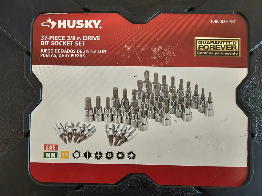 Husky 37 Piece 3/8 drive Bit Socket Set Gridfinity by Jason - MakerWorld
